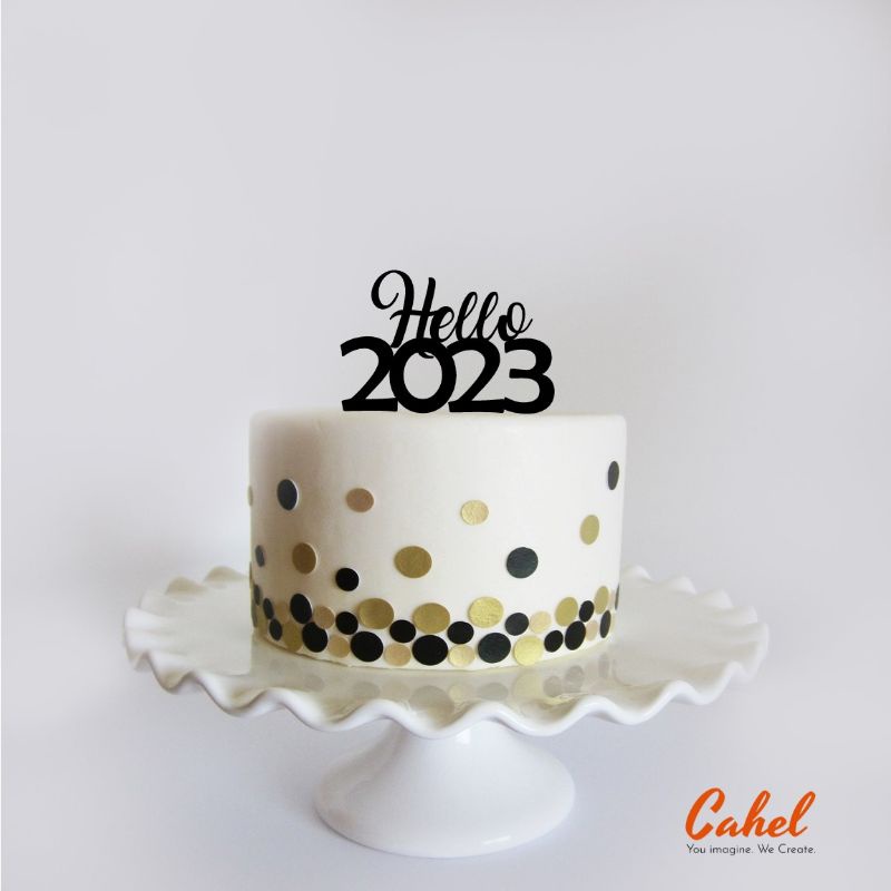 Happy New Year Cake Topper Hello 2023 Cake Topper | Shopee Malaysia