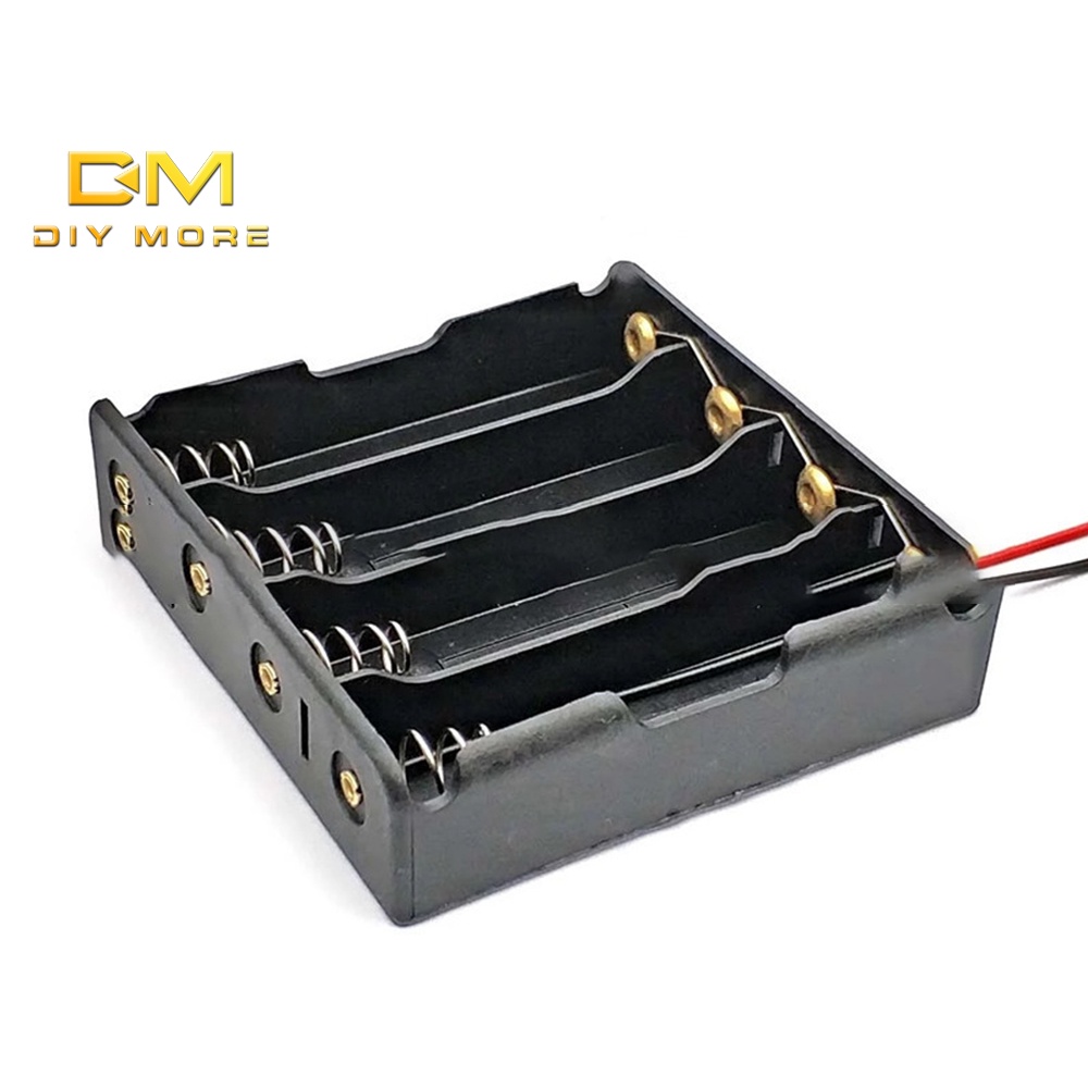 DIYMORE 18650 Battery Case 4 battery holders with cable 3.7V in ...