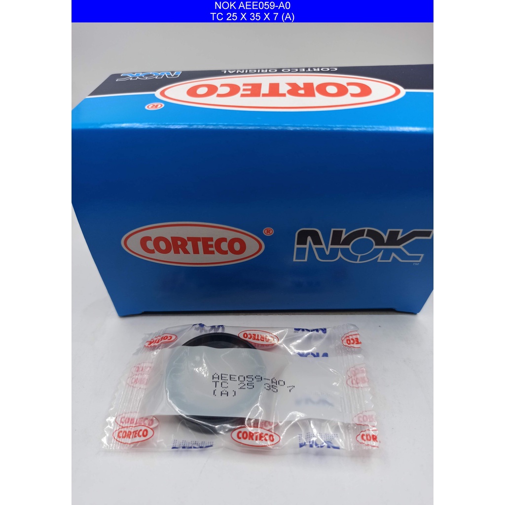 NOK Oil Seal - TC 25x35x7 NBR ( 25 x 35 x 7 ) Corteco / Japan / AEE059A ...