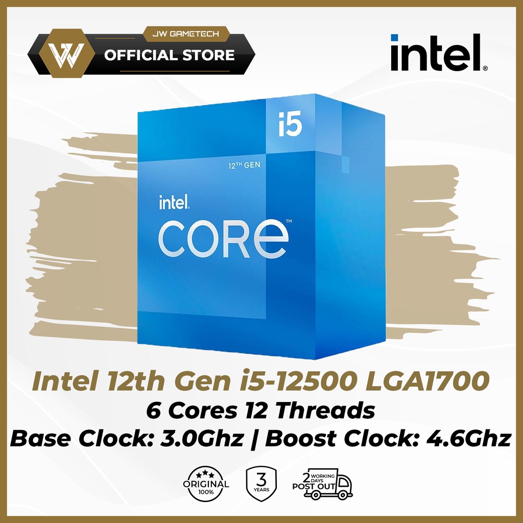 Intel 12th Gen i5-12500 LGA1700 Processor - 6 Cores 12 Threads | Base 3 ...
