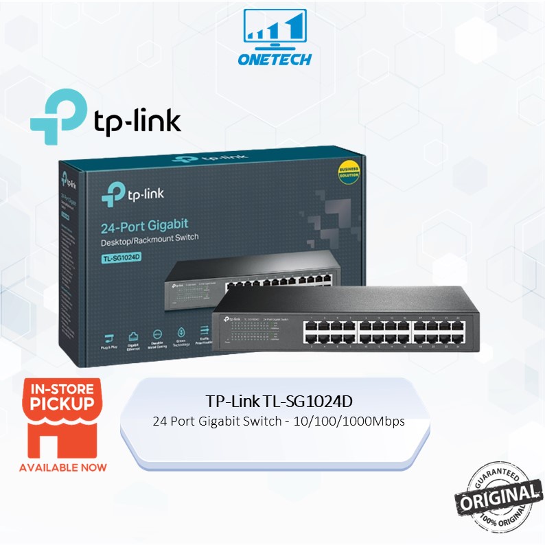 TP-Link TL-SG1024D / TL-SF1024M 24 Port Gigabit Switch - 10/100 ...