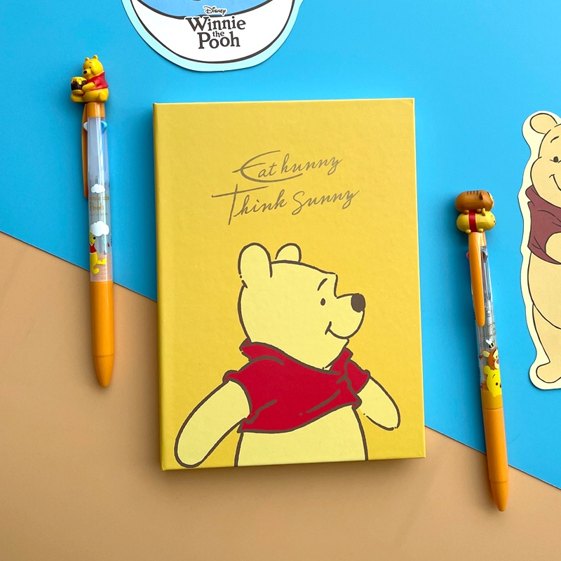 Disney Winnie the Pooh Lined Soft Touch Hard Cover Notebook Notepad ...