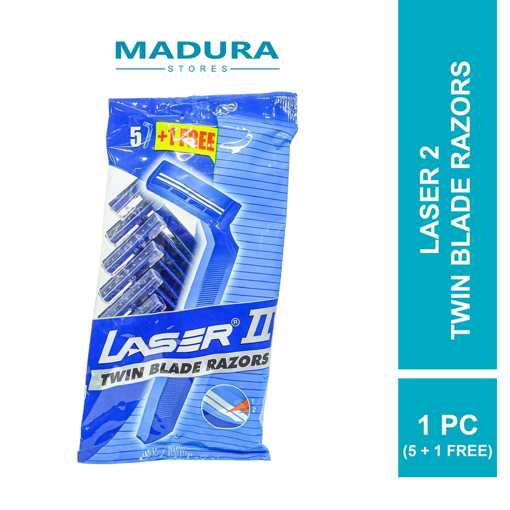 Laser 2 Twin Blade Razors (5 + 1 Free) (Pencukur) | Shopee Malaysia