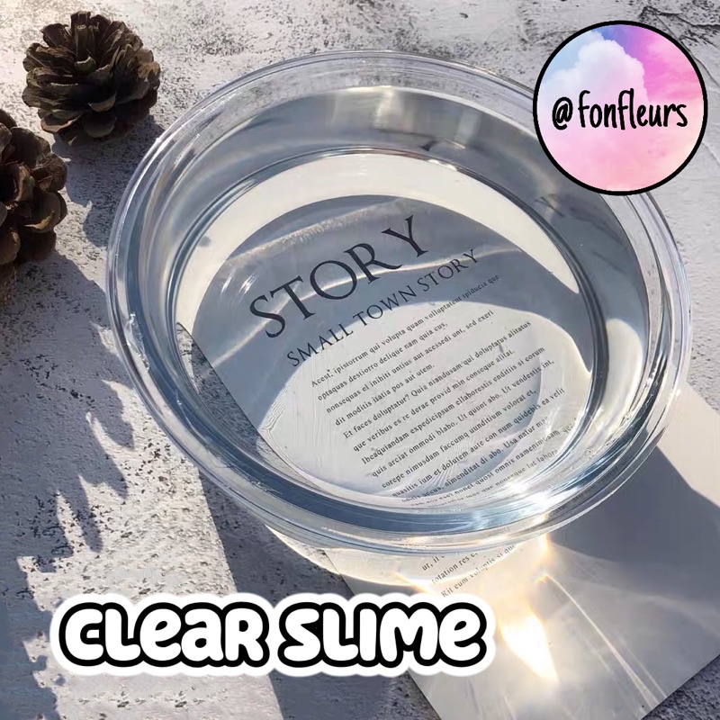 Fonfleurs Slimes Crystal Clear Glossy Transparent Water No Scent ...
