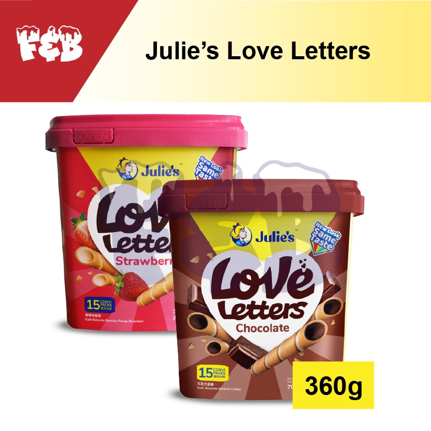 Julie's Love Letters Chocolate / Strawberry Flavoured 360g | Shopee Malaysia