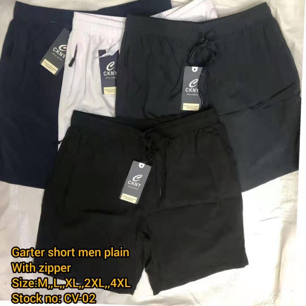 CKNY CV-02 Men Garter Shorts with Zipper Pockets | Shopee Malaysia