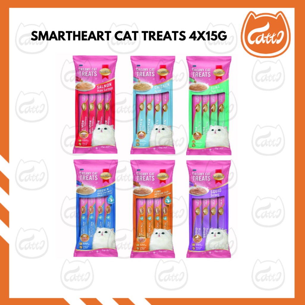 CATTO SmartHeart Creamy Cat Treat Cat Lick Chicken/ Salmon/ Squid/ Tuna ...