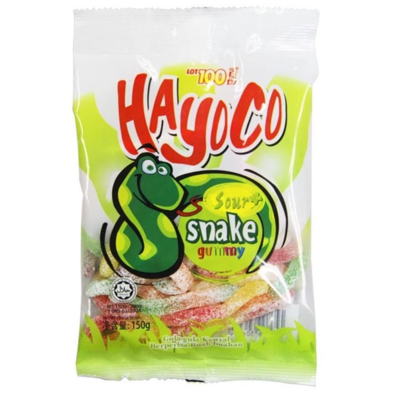 MALAYSIA Childhood Memory LOT 100 Hayoco Sour+ Gummy Candy 150g ...