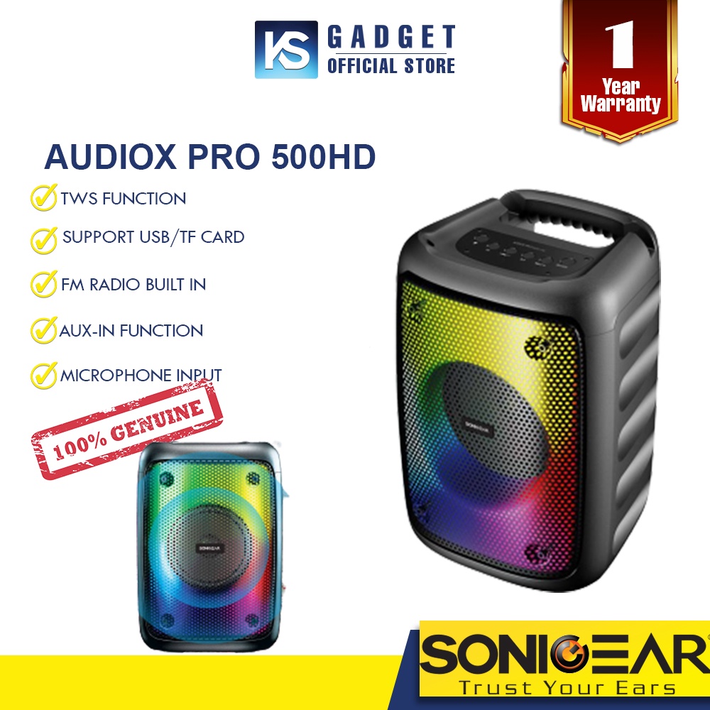 😍New Product😍 SonicGear Audiox Pro 500HD Bluetooth FM Radio Portable ...