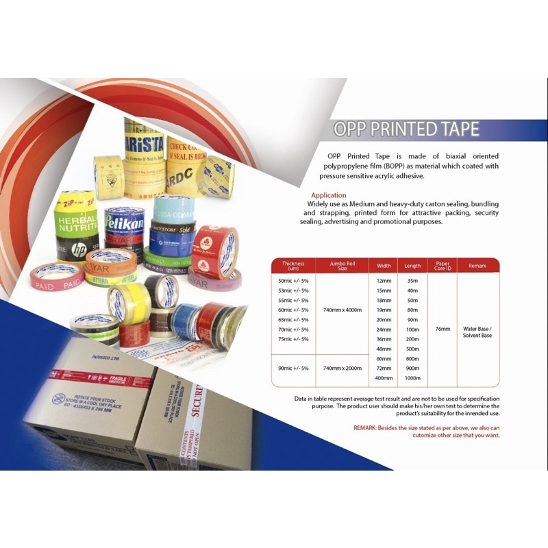 OPP Printed Tape (Custom Made) | Shopee Malaysia