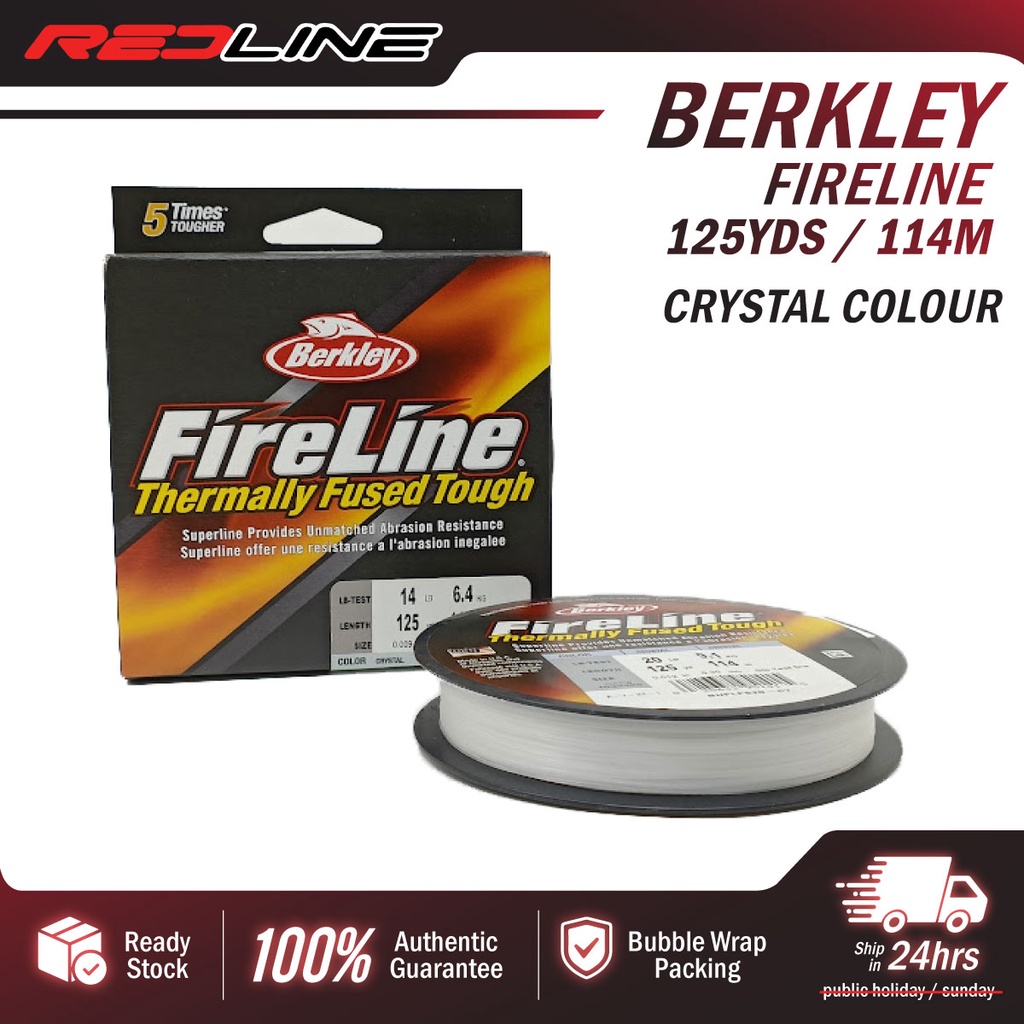 BERKLEY FIRELINE THERMALLY FUSED TOUGH CRYSTAL 125YD/300YD | Shopee ...