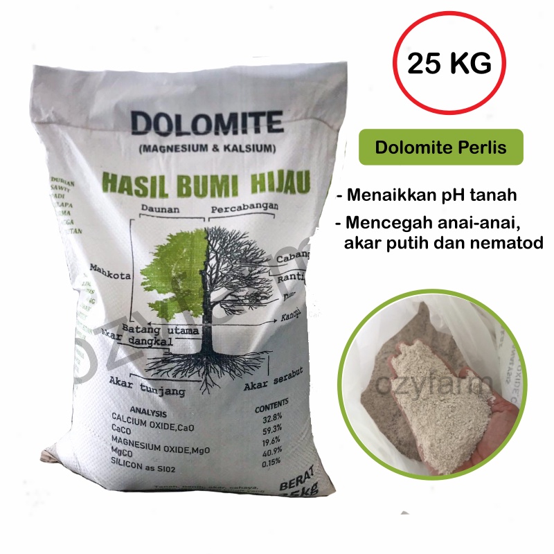 25KG Original Dolomite Perlis Kapur Pertanian kapur perikanan gml ...