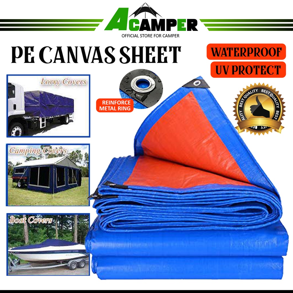 Multipurpose Waterproof PE Tarpaulin Canvas Ground Sheet Truck Cover ...