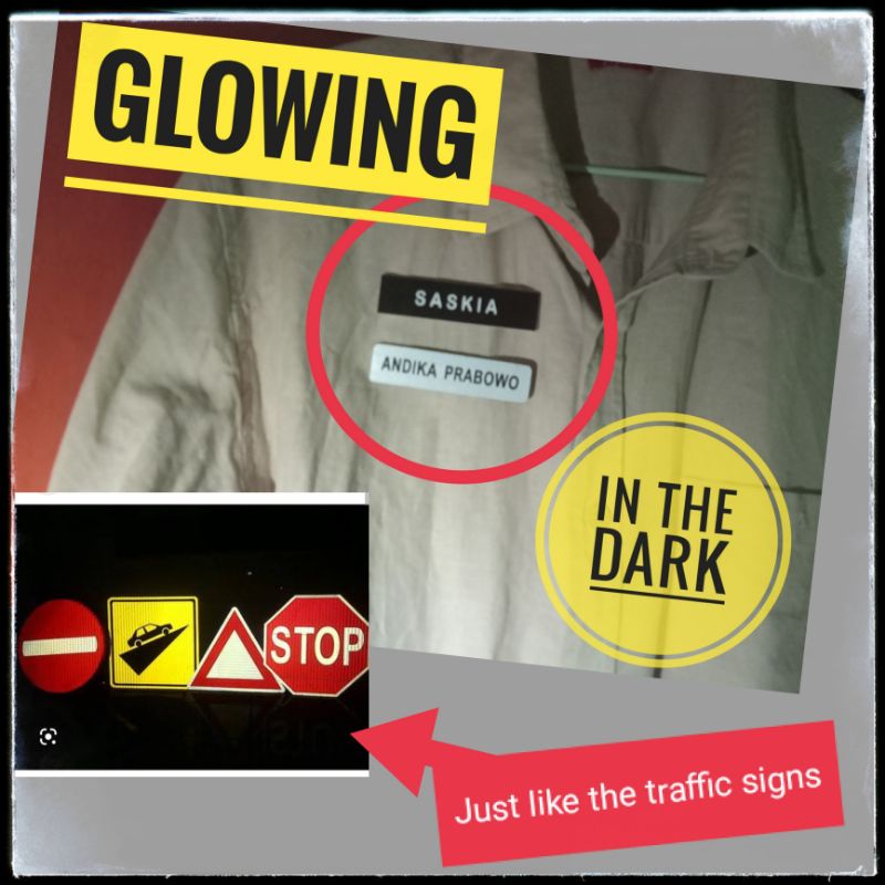 Glowing In The Dark Name Tag | Shopee Malaysia