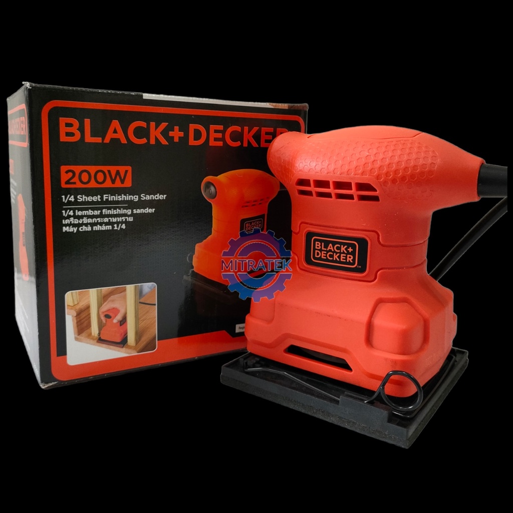 MESIN Sander Machine BLACK+DECKER BS200 200 Watt Square Sanding Machine ...