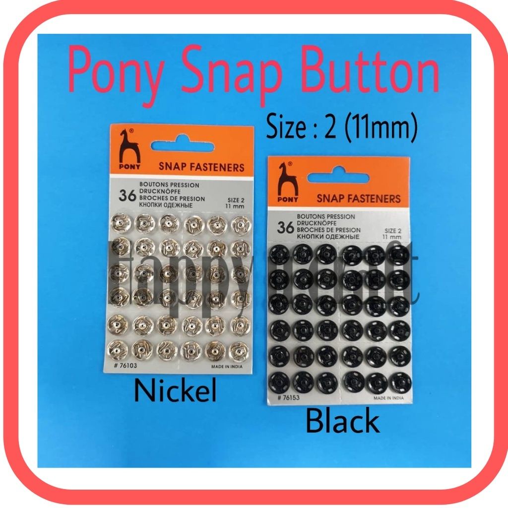 Pony Snap Fastener/Butang Ketip / Katup (Made In India) | Shopee Malaysia
