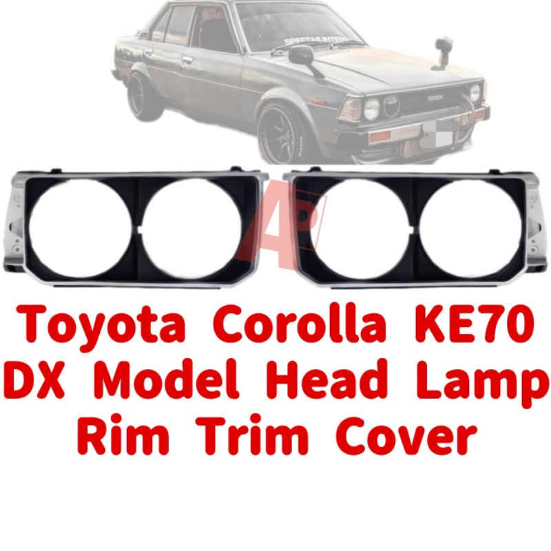 Toyota Corolla KE70 KE72 DX Round Head Lamp Trim Cover New Left and ...