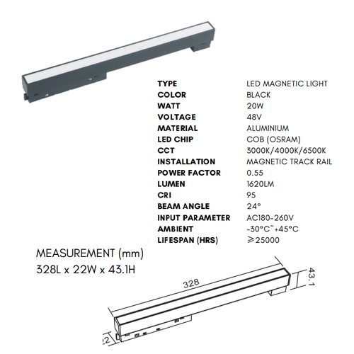 STD Ecobright LED Magnetic Track Light Series Recessed / Surface ...
