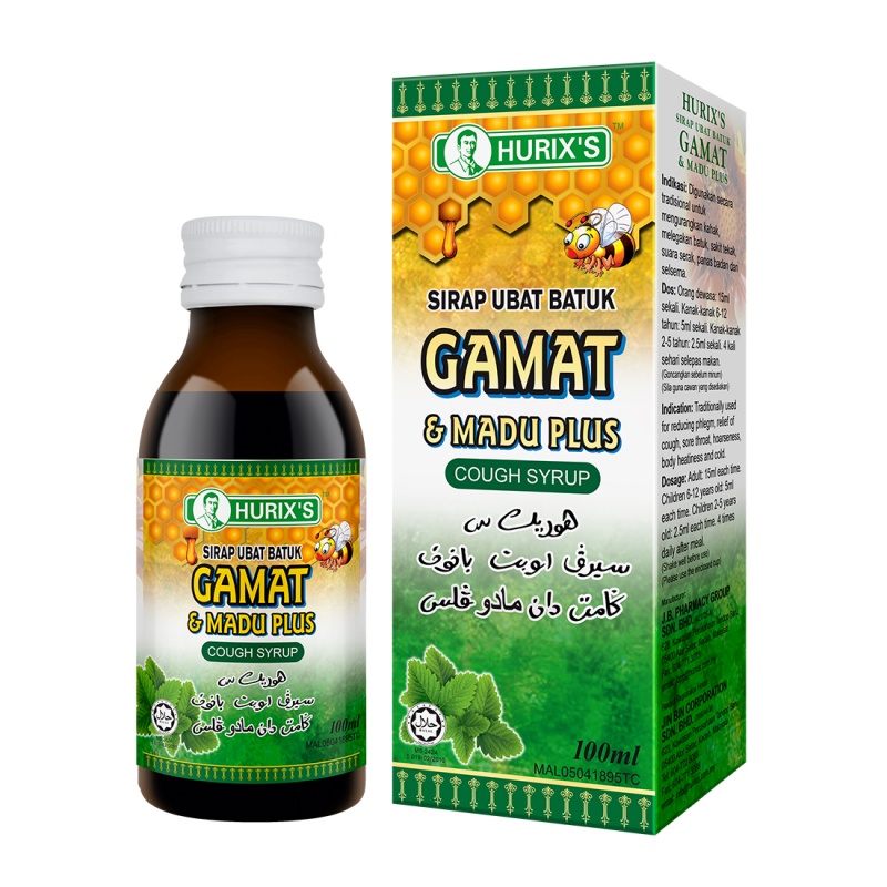 HURIX'S SIRAP UBAT BATUK GAMAT & MADU PLUS 100ml | Shopee Malaysia