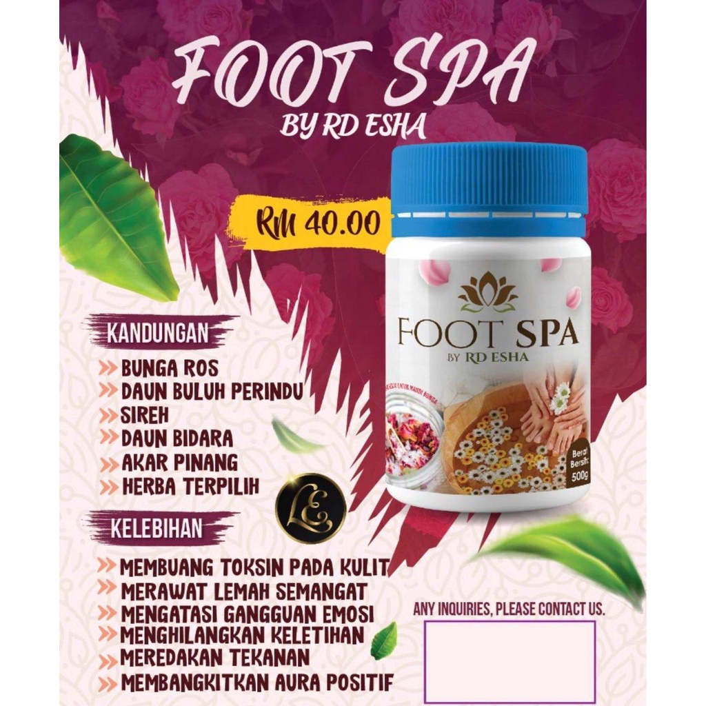 RD.ESHA || LOGEESHAS ENTERPRISE || FOOT SPA (500g) | Shopee Malaysia