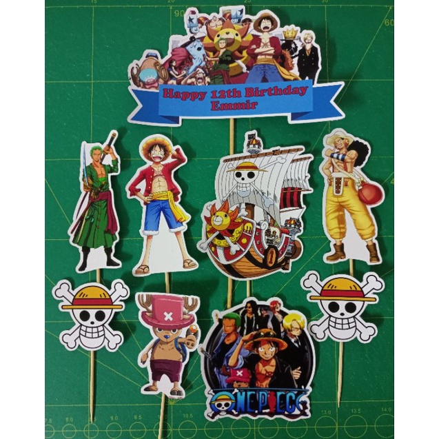 ONE PIECE CAKE TOPPER (FREE ADD NAME) | Shopee Malaysia
