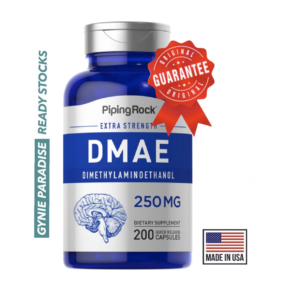 Ready Stocks, DMAE dimethylaminoethanol 250mg, 200 Capsules (Made in ...