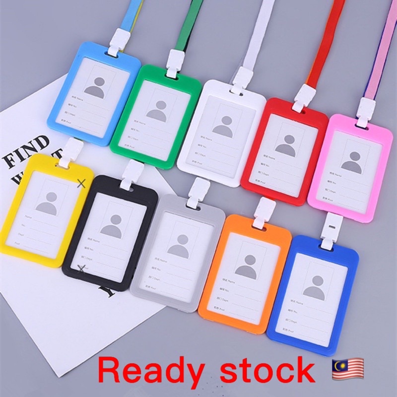 ID Work Name Card Holders with Lanyard Business Work Card ID Badge ...