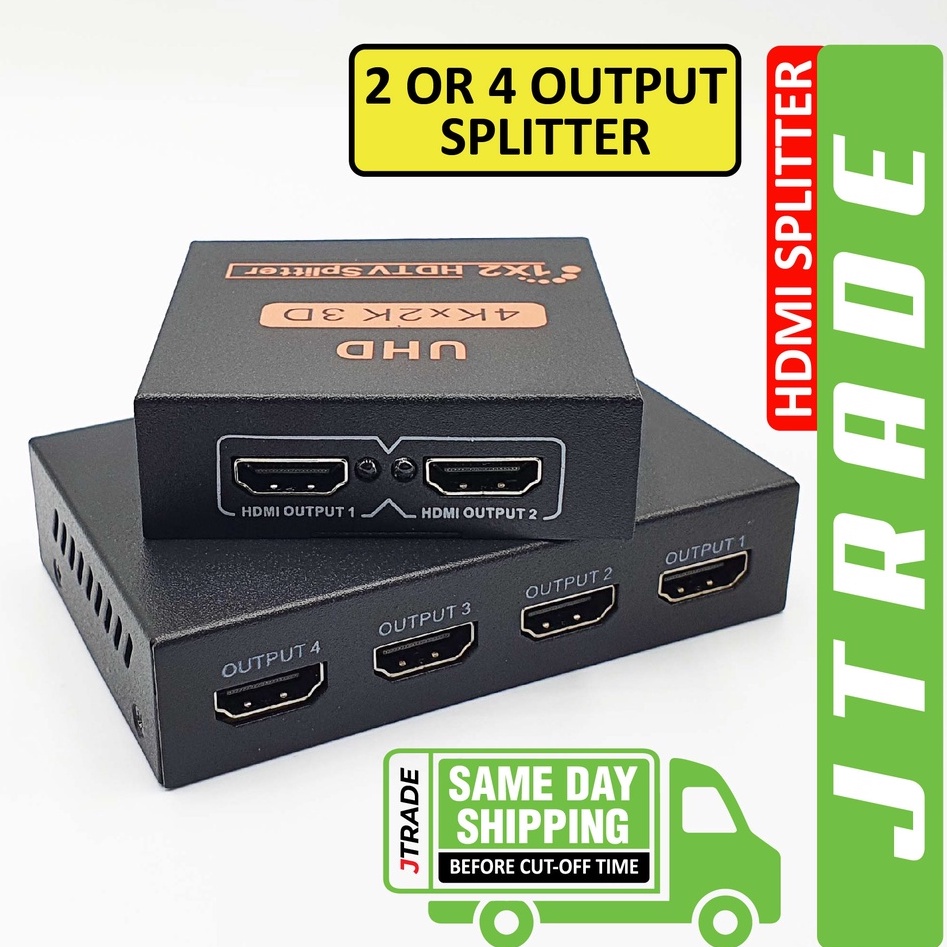 HDMI Splitter 2 Output or 4 Output 4K UHD JTRADE | Shopee Malaysia