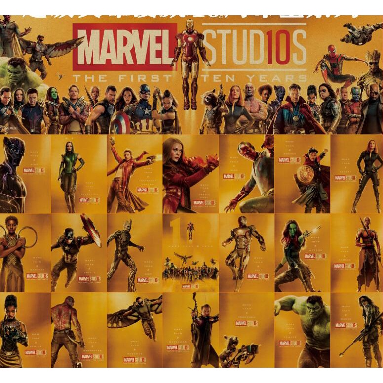 10th Anniversary of Avengers/Retro Poster/Classic Nostalgic Vintage ...