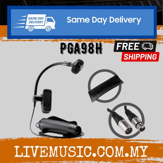 Shure PGA-98H Clip-on Condenser Microphone ( PGA98H / PGA 98H ...