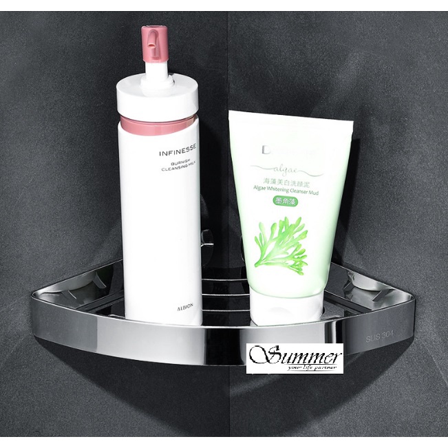 Bathroom Wall Corner Shelf Triangle Corner Shampoo SUS304 Solid ...