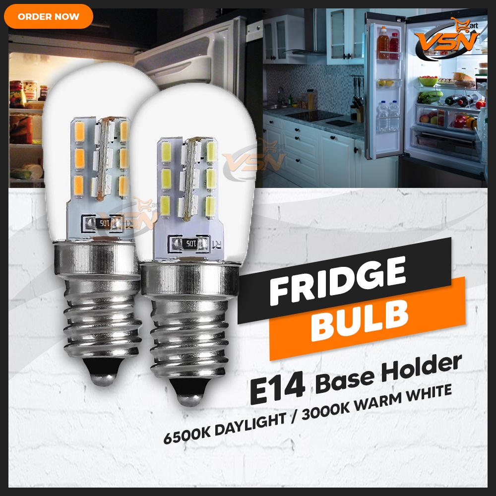 AC 220V LED Mini Refrigerator Light Fridge Lamp E14 Bulb Base Socket ...