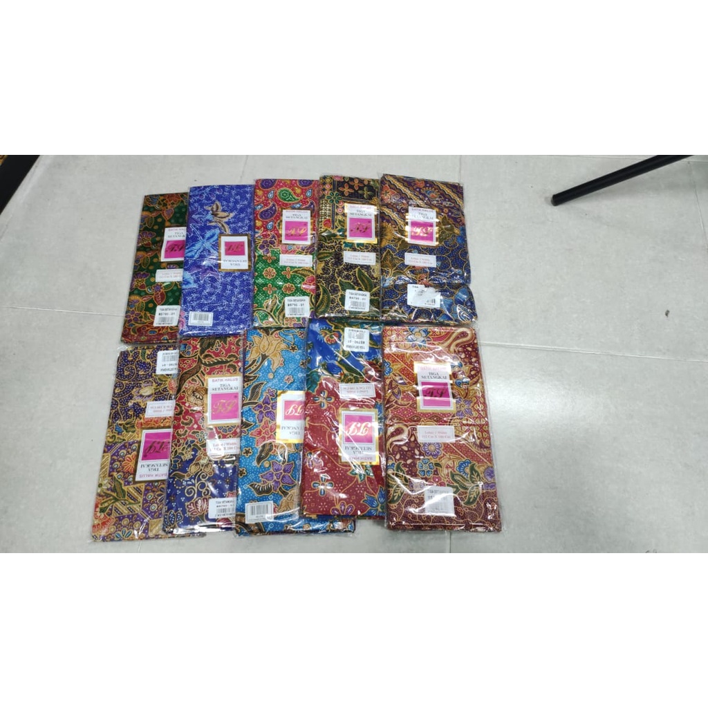 KAIN BATIK PREMIUN 3 SETANGKAI MIX DESIGN WARNA KAIN BATIK LEMBUT KAIN ...