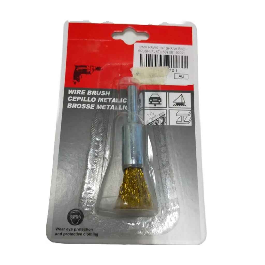 Hawk 1/4" Shank End Brush (Flat) 12mm | Shopee Malaysia