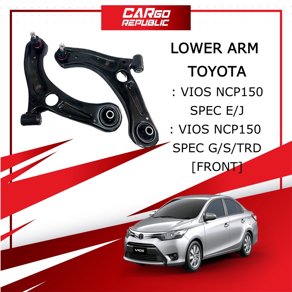 Lower Arm Toyota Vios NCP150 Front (Depan) 100% Original (Left & Right ...