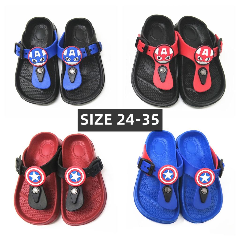 [ABELLISTORY] Boys Super Hero captain avengers Unisex Sandals Slipper ...