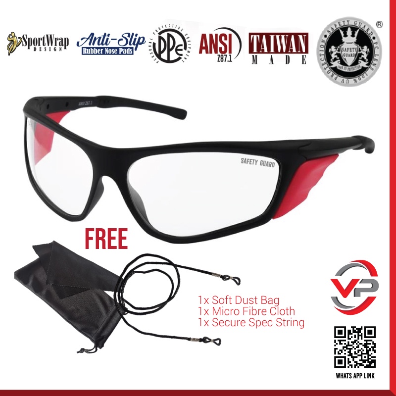 SAFETY GUARD S-87 SAFETY GLASSES S87 SPEC SAFETY ANSI Z87 100% UV ...
