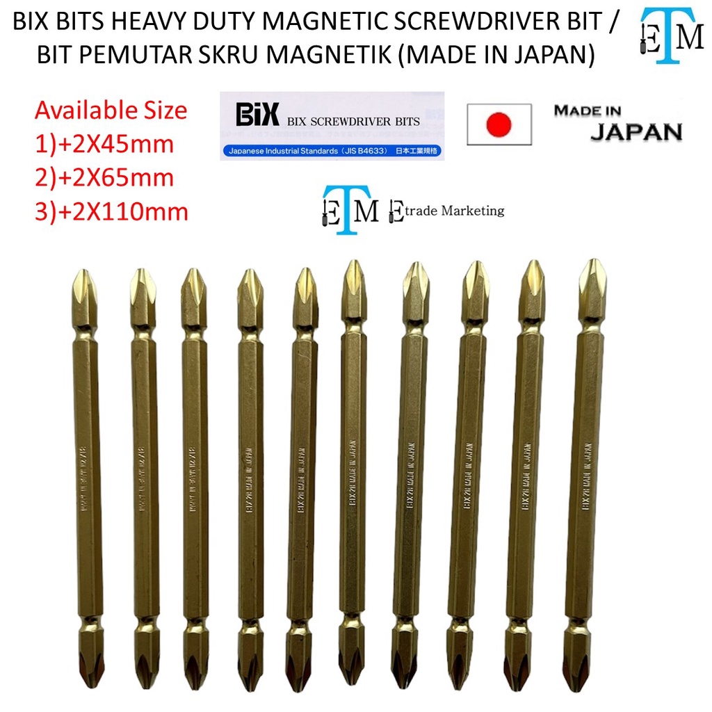 BIX BITS HEAVY DUTY MAGNETIC SCREWDRIVER BIT / BIT PEMUTAR SKRU ...