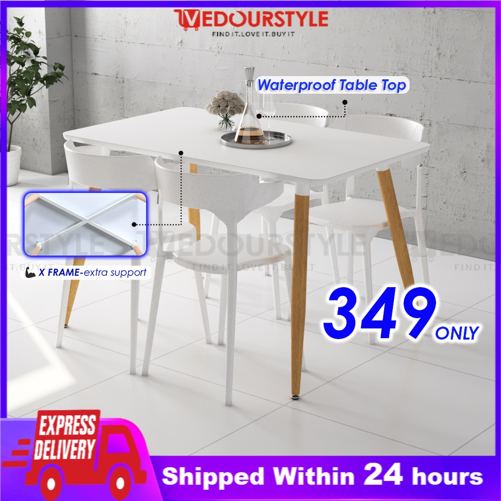 (1+4) Vedourstyle Muji Style Dining Set/Eames Dining Table Set/Cafe ...