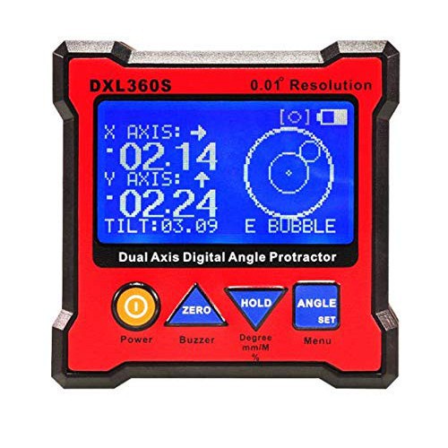 Dual-Axis Digital Protractor DXL360S Level Angle Meter Accuracy ±0.05 ...