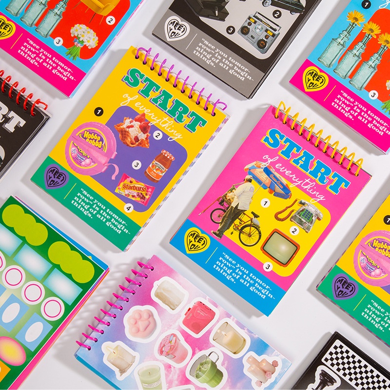 【30 Sheets】Ins Korean Style Sticker Book Colorful Sticker Album ...