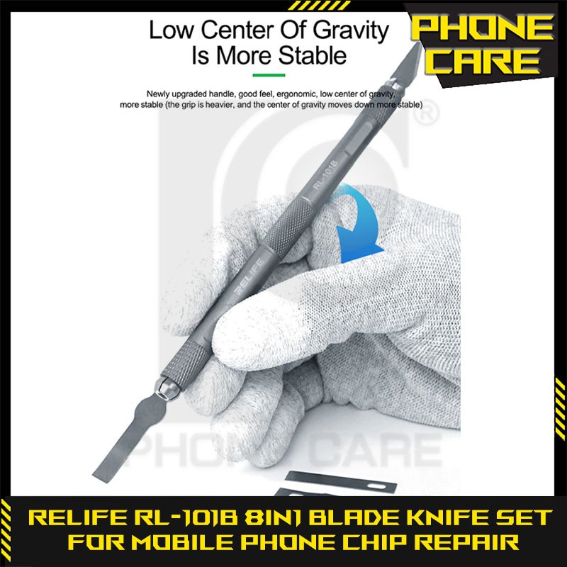 RELIFE 8 in 1 KNIFE SET BLADE FOR MOBILE PHONE CHIP REPAIR TOOL SET FOR ...