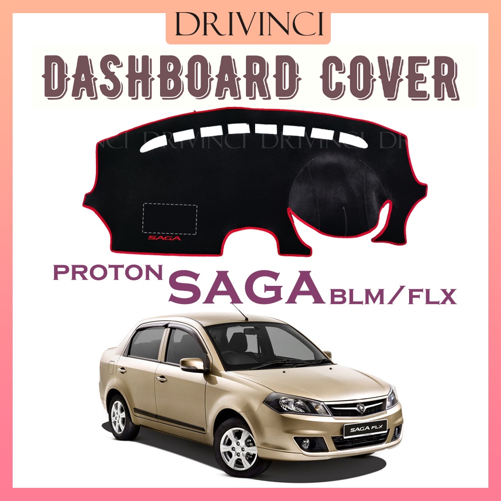 Proton Saga FLX / BLM Dashboard Cover Protector Anti-Reflection Dashmat ...