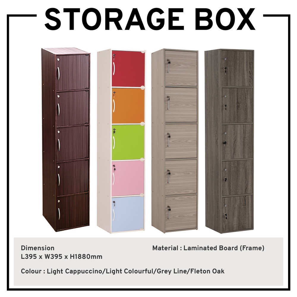Kabinet Fail /Rak Simpanan 5 Pintu Berkunci/ Rak Buku/ 5 Door Storage ...
