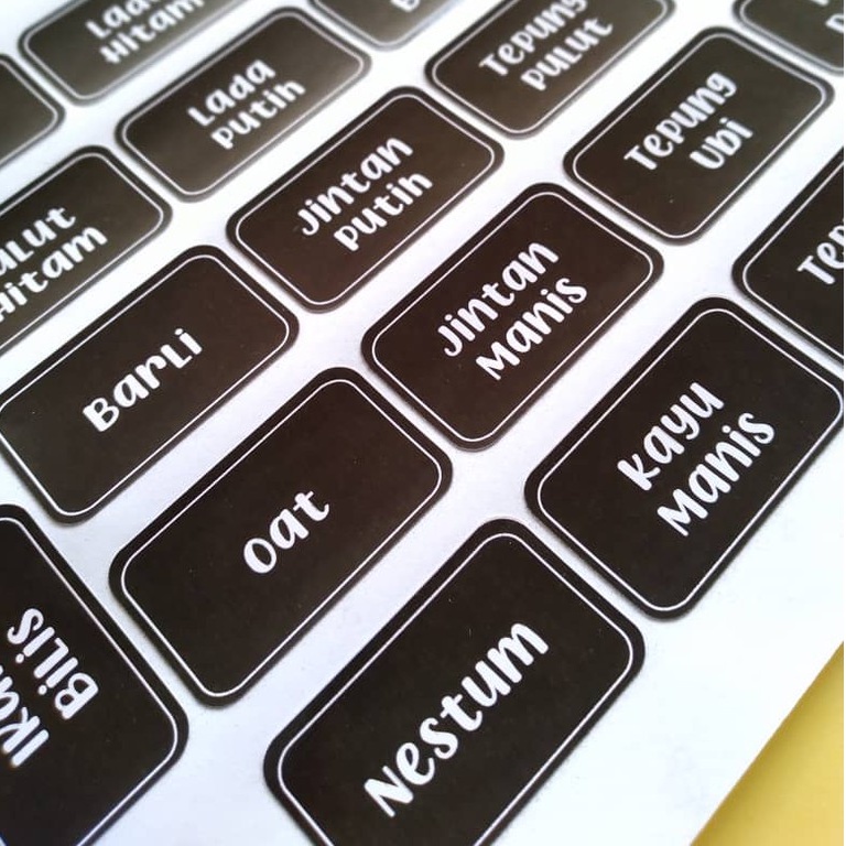 masyasticker 25 pcs Custom Made Kitchen Jar Spice Herb Sticker Label ...