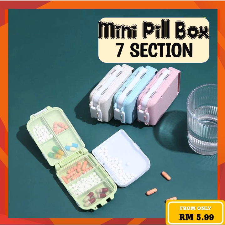 Mini Vitamin Holder Portable Weekly Pill Cases Medicine Tablet Storage ...