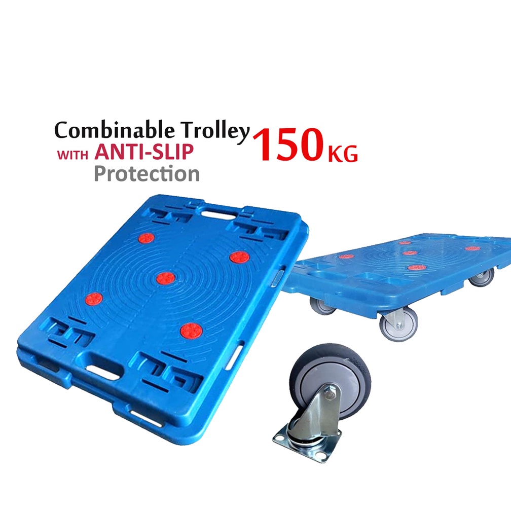 Home Trollies 150kg 60x40cm Anti Slip Combinable Joinable Home Trollies ...