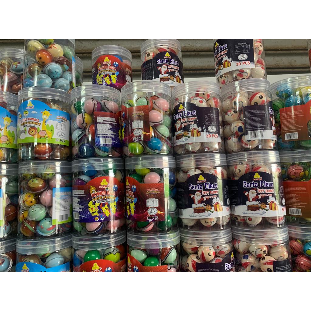 HALAL 1 Jar 30 Biji 3D Planet Earth Eyeball/superhero/powerball/little ...