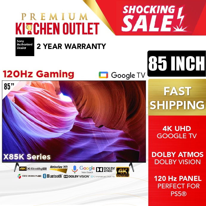 Sony 85 Inch 4K UHD Google TV KD-85X85K | 120Hz Gaming | High Dynamic Range HDR Smart TV X85K ...