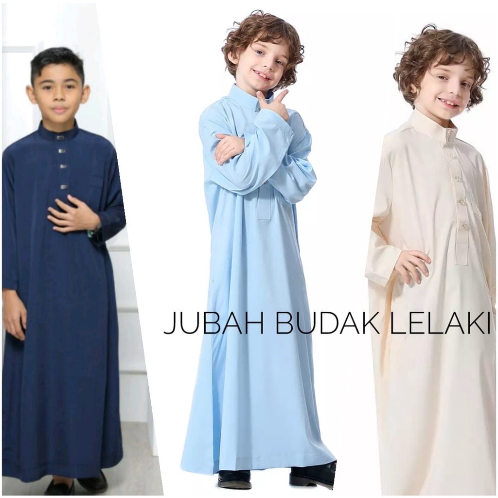 Jubah Budak Lelaki Cekak Musang Boys Jubah Cotton Eksklusif Jubah Imam ...